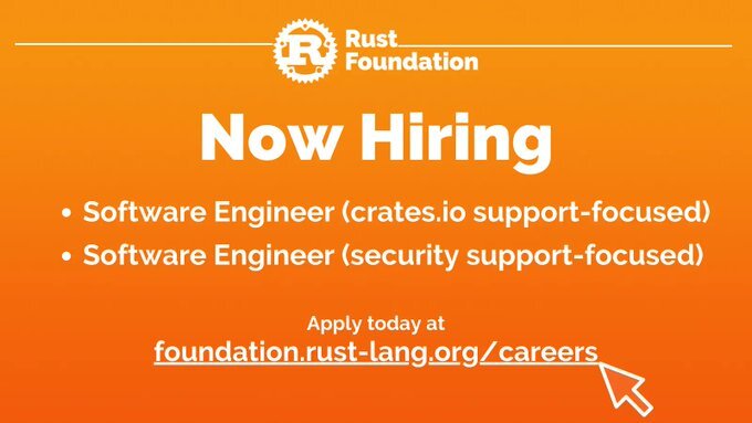Rust言語を推進する「Rust Foundation」がフルタイムのエンジニアを2名募集中。年収10万ドルから15万ドル － Publickey